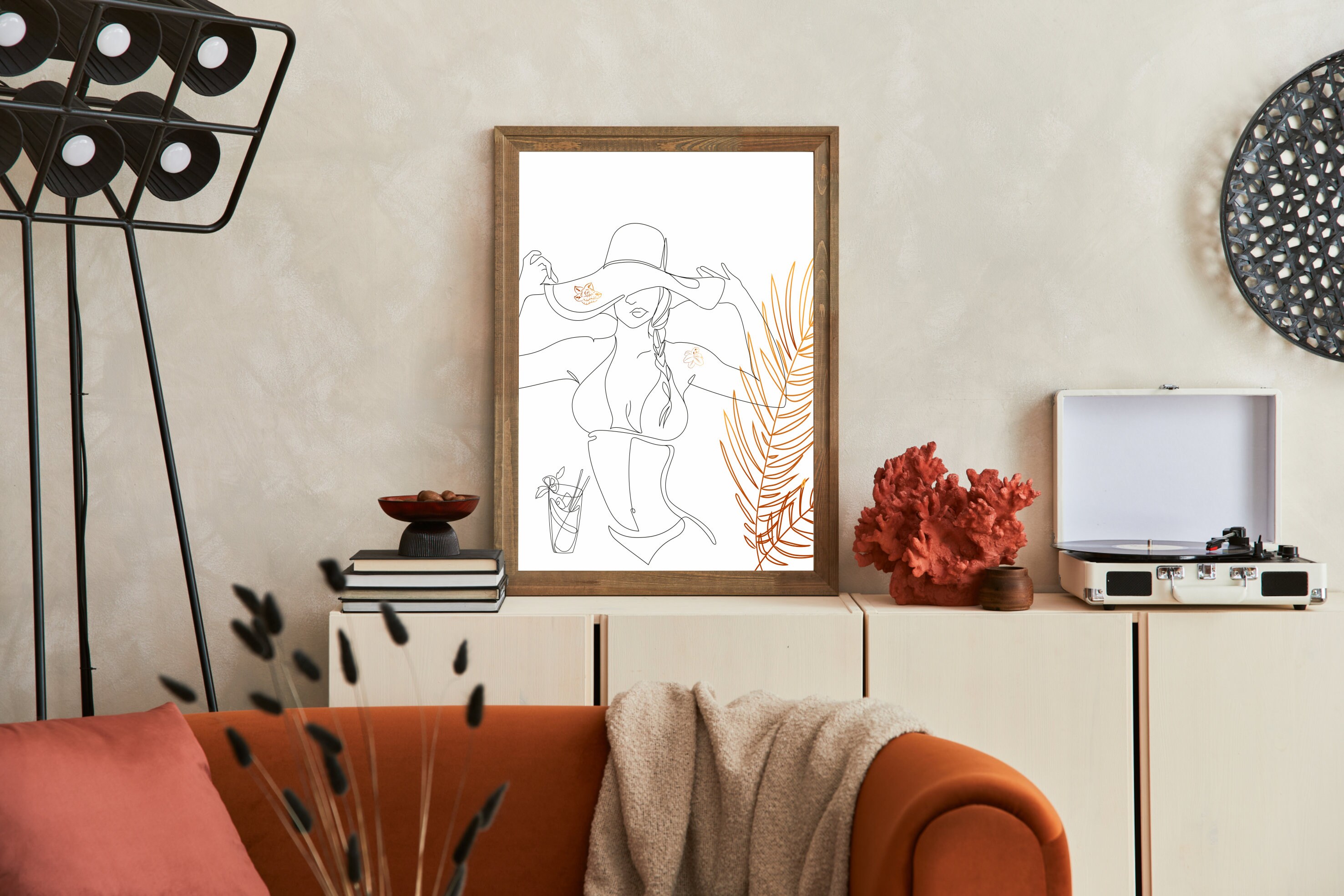 One Line Art Woman Printable Woman Line Art Home Decor One - Etsy