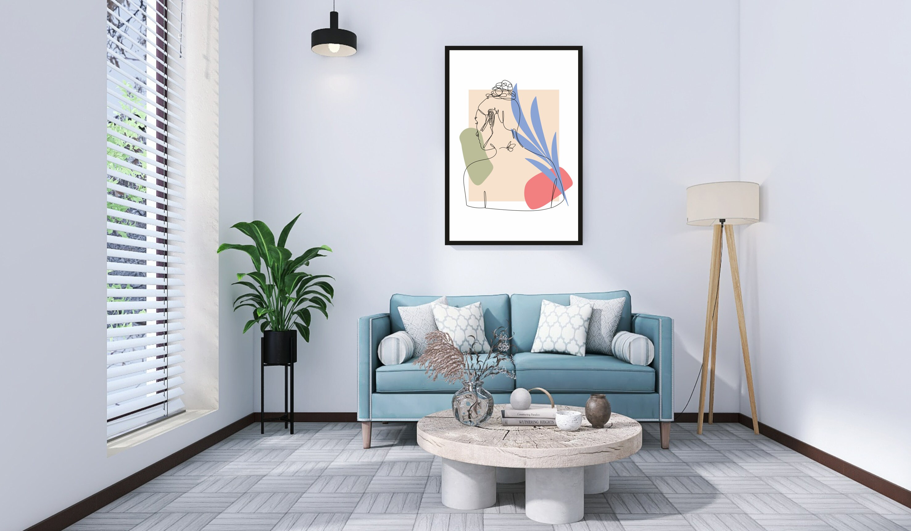 One Line Art Woman Printable Woman Line Art Home Decor One - Etsy