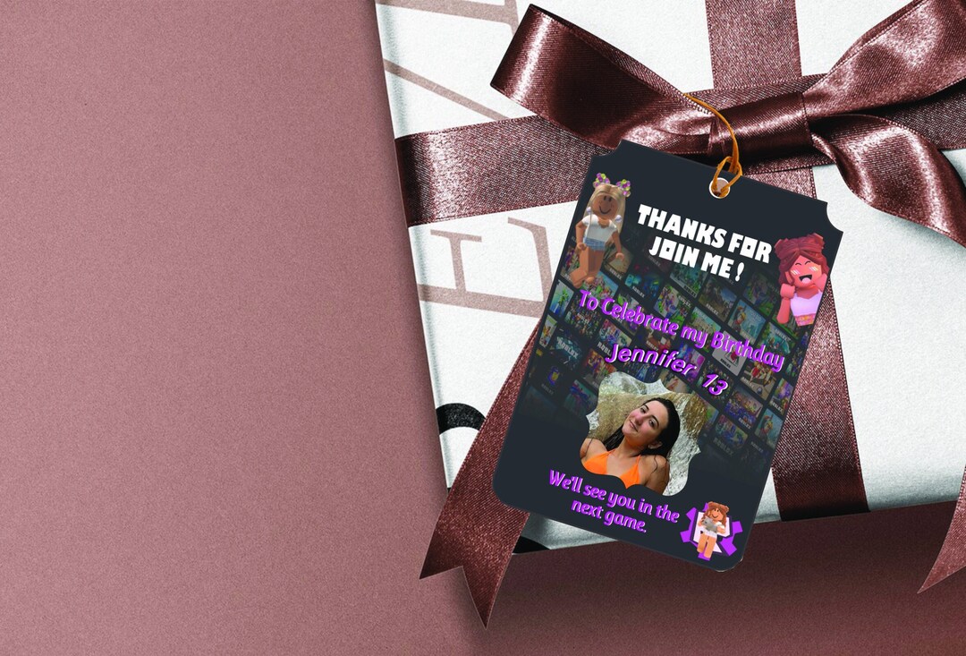 Editable and Printable Gamers Girls Tag, Roblox Thank You Tags ...