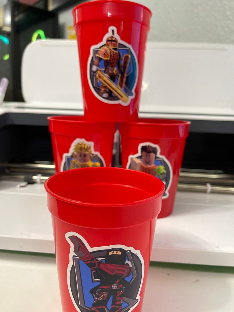 Red Plastic Stadium Cup for Gamers Boys pack of 8 - Etsy