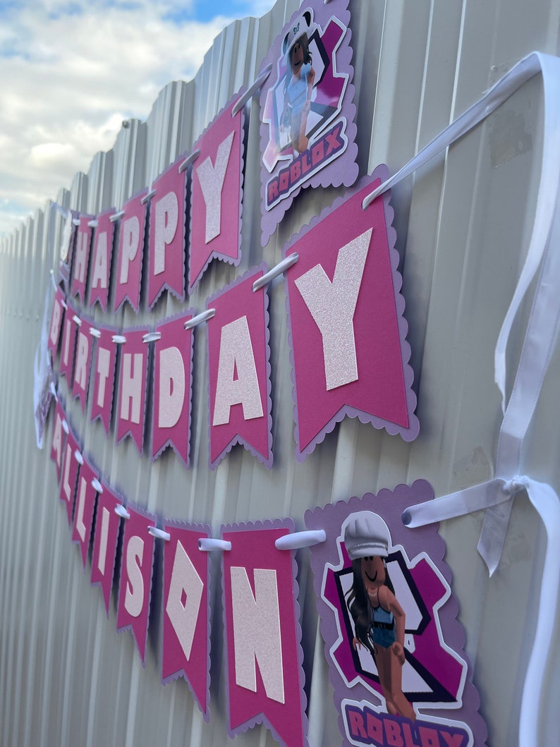 Happy Birthday Banner for Gamers Girls - Etsy