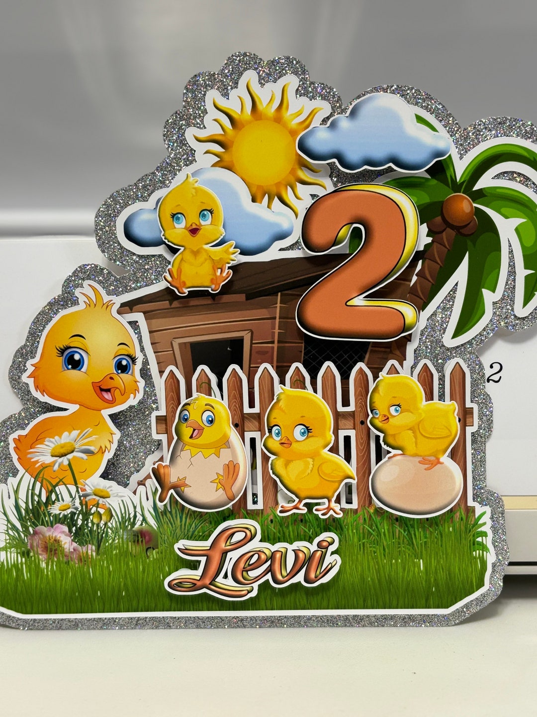 Cute Chickens Cake Toppers, Chickens Party Decoration, Little Chickens ...