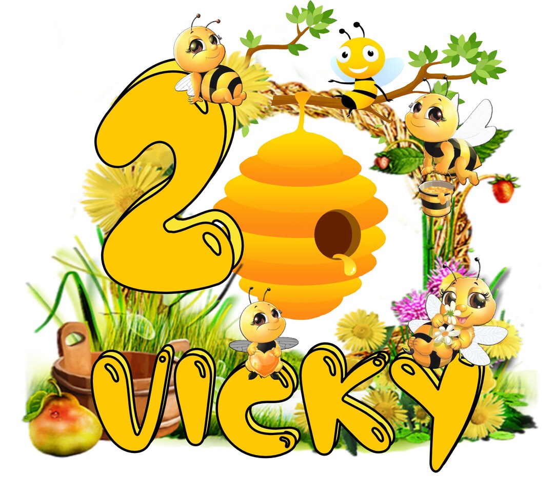 Cute Bees Cake Topper, Personalized Party Decoration - Etsy