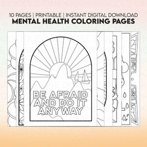 Set 7, Mental Health Coloring Pages, Guidance Therapy Printable, Teens ...