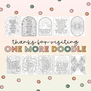 Set 7, Mental Health Coloring Pages, Guidance Therapy Printable, Teens ...