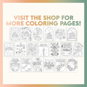 Set #11, Anxiety Reducing Prints, Mental Health Coloring Pages ...