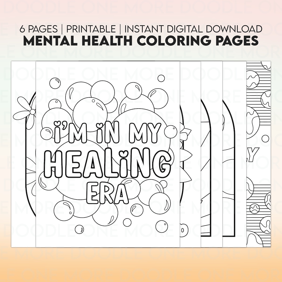 Mental Health Coloring Pages, Printable, PDF, Mental Health Matters ...