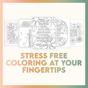 Set #15, Self Love Club, Mental Health Coloring Pages, Anxiety Relief ...
