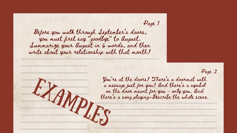 September Journaling Prompts || Unique, Guided Questions, 12-page ...