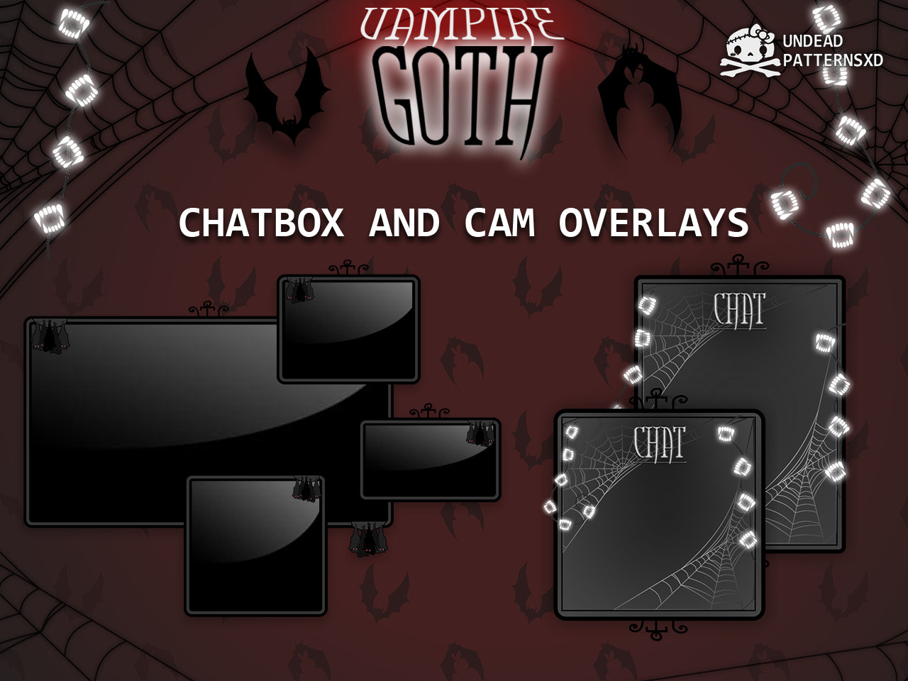 TWITCH Animated Stream Cambox and Chatbox - Vampire Goth - Occult Witch ...