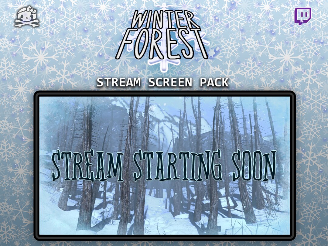 TWITCH Animated Stream Screens - WINTER FOREST Scene - Christmas ...