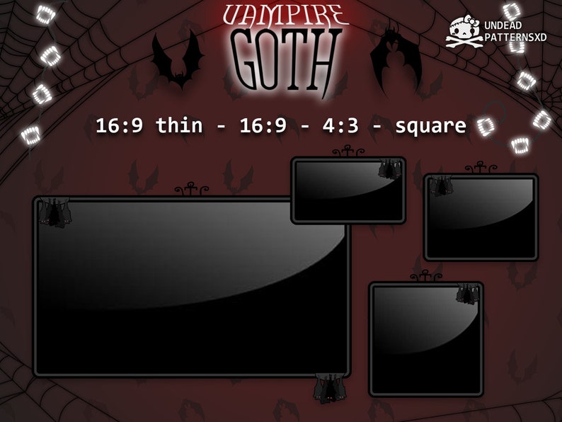 TWITCH Animated Stream Cambox and Chatbox - Vampire Goth - Occult Witch ...