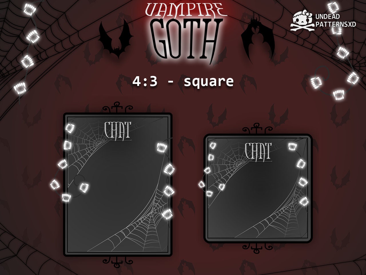 TWITCH Animated Stream Cambox and Chatbox - Vampire Goth - Occult Witch ...