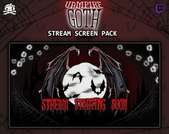 TWITCH Animated Stream Cambox and Chatbox - Vampire Goth - Occult Witch ...