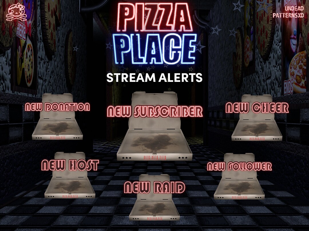 Horror Pizza Place Stream Alerts – Animated Twitch/youtube (digital ...