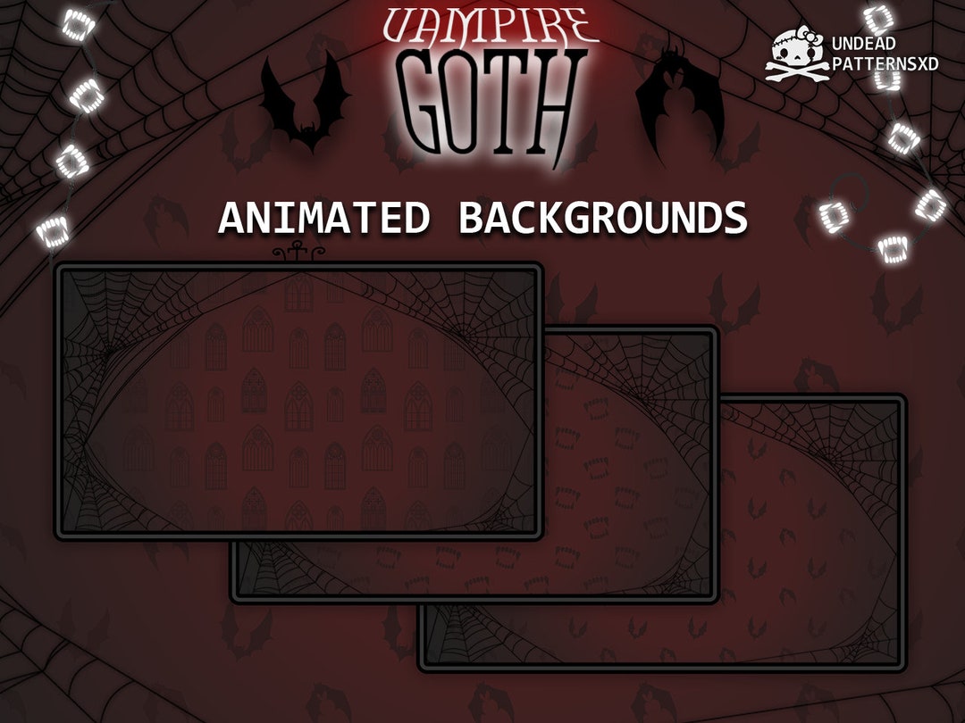 TWITCH Animated Stream Backgrounds - Vampire Goth Streaming - Occult ...