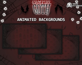 TWITCH Animated Stream Cambox and Chatbox - Vampire Goth - Occult Witch ...