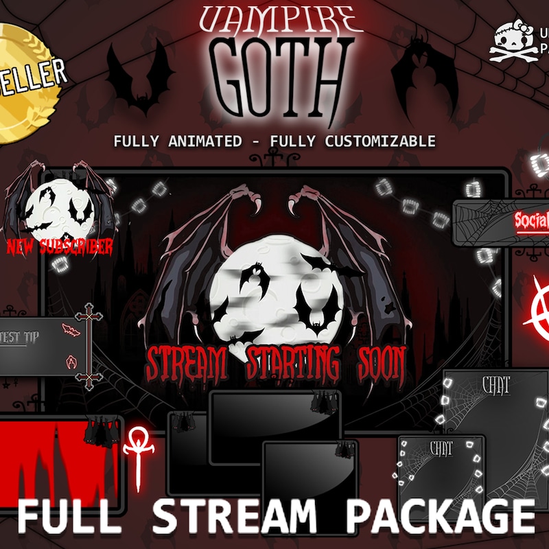 Vampire Stream Overlay - Etsy