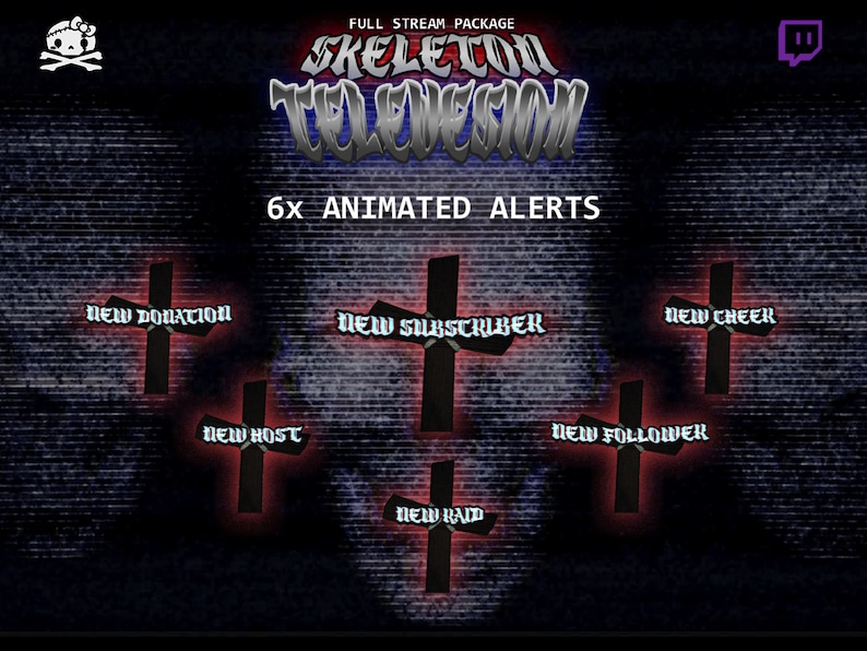 Skeleton Television Streaming Package for TWITCH - YOUTUBE - Digital ...