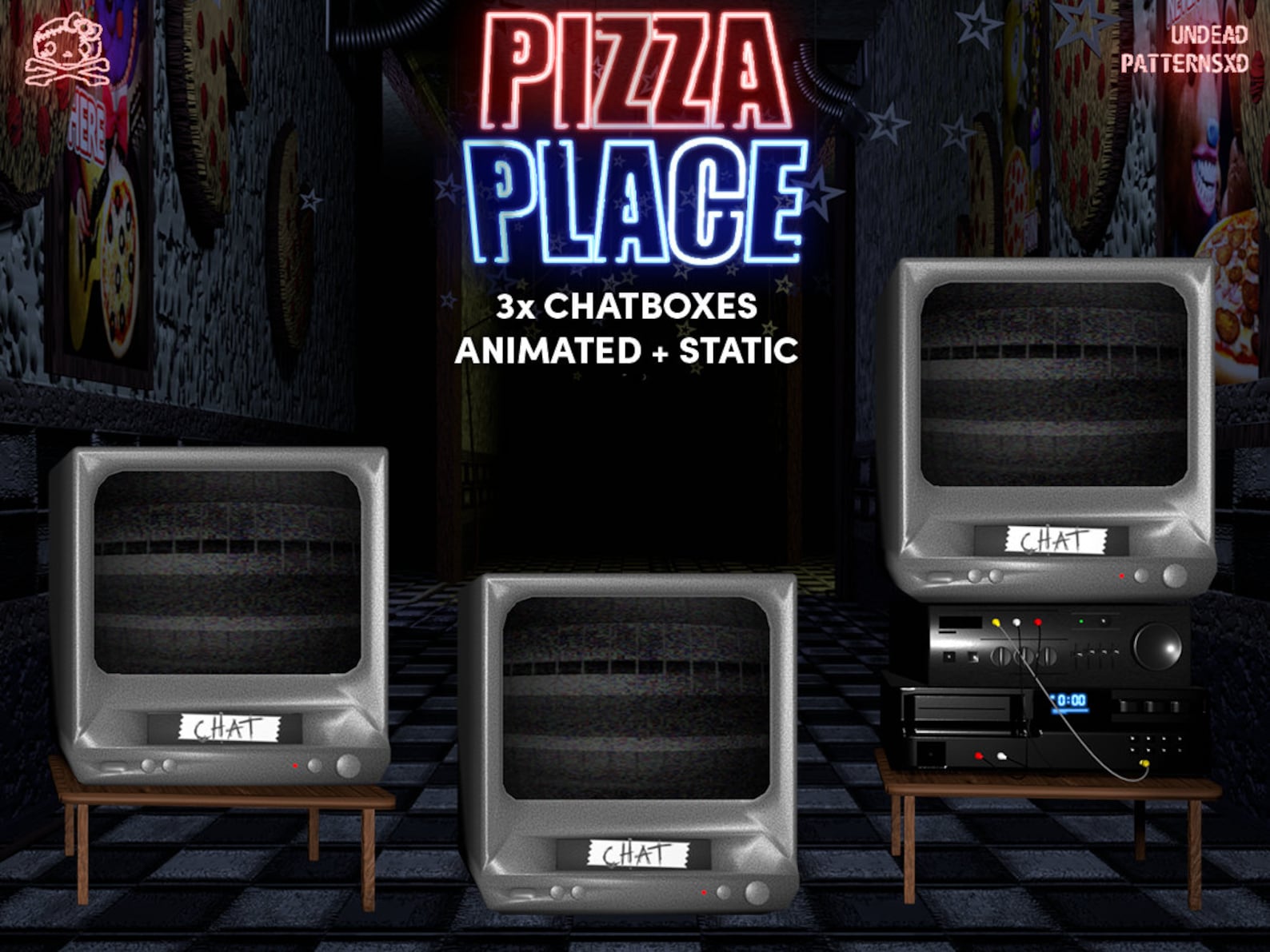 Horror Pizza Place Stream Package – Animated Twitch/youtube Assets ...