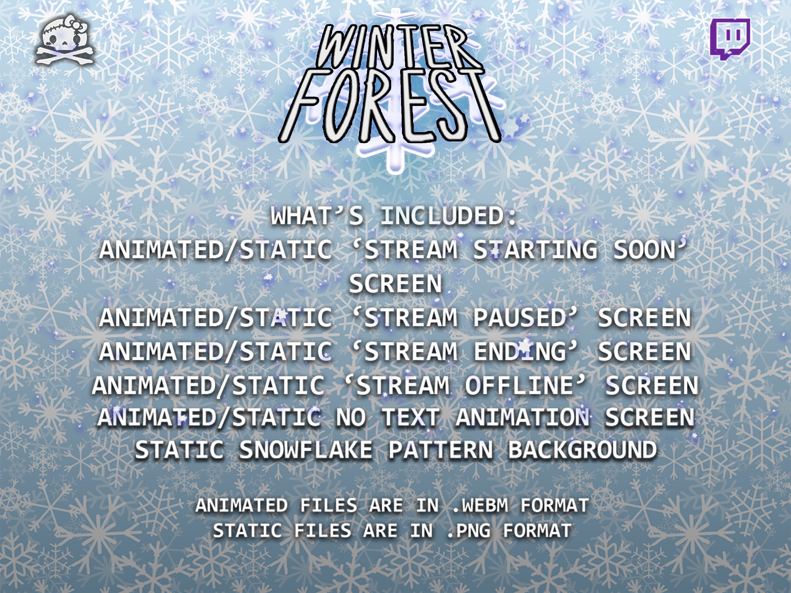 TWITCH Animated Stream Screens - WINTER FOREST Scene - Christmas ...