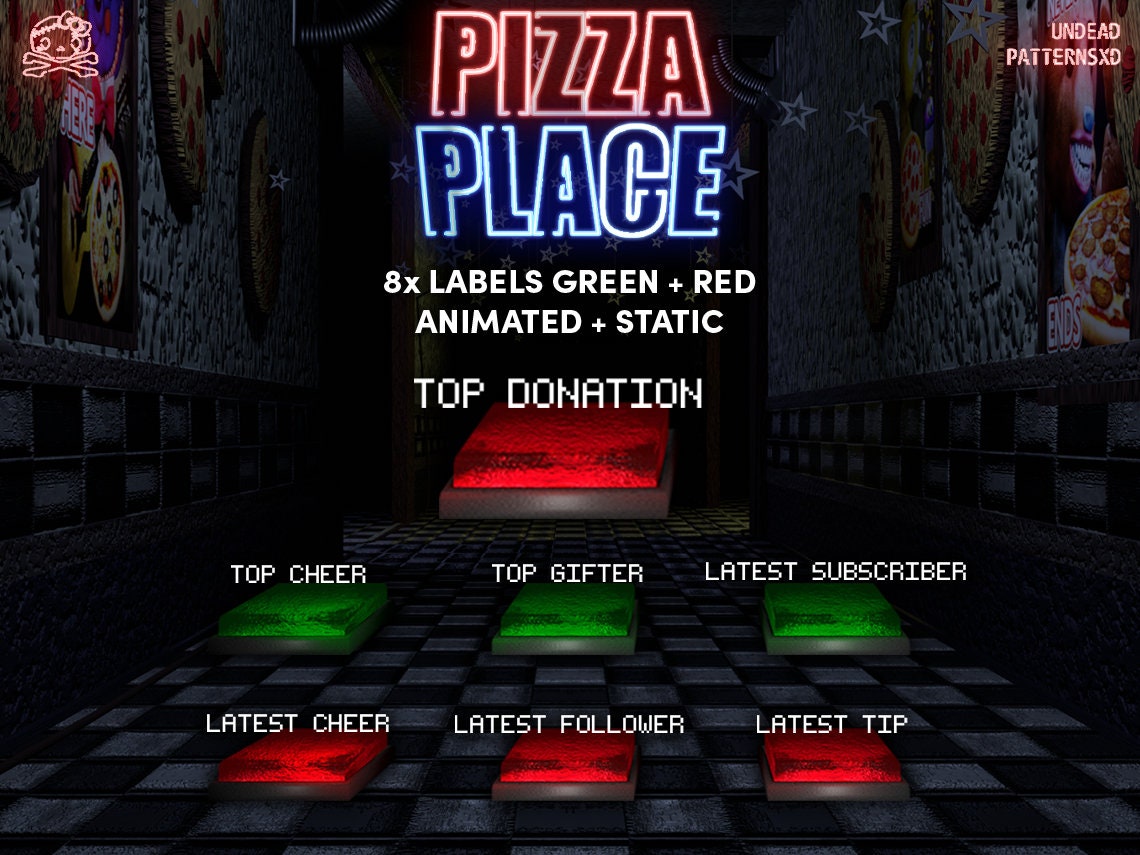 Horror Pizza Place Stream Package – Animated Twitch/youtube Assets ...