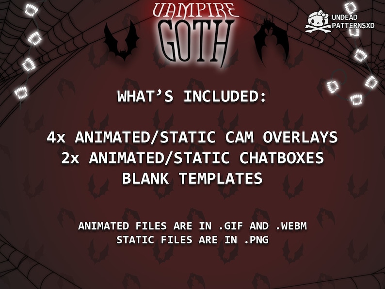 TWITCH Animated Stream Cambox and Chatbox - Vampire Goth - Occult Witch ...