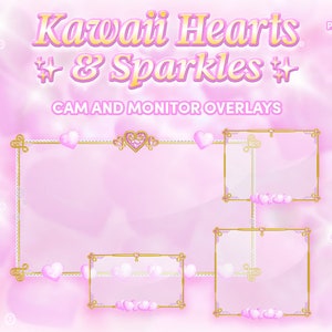 Kawaii Valentines Stream Cam and Monitor Overlays -twitch, Youtube ...