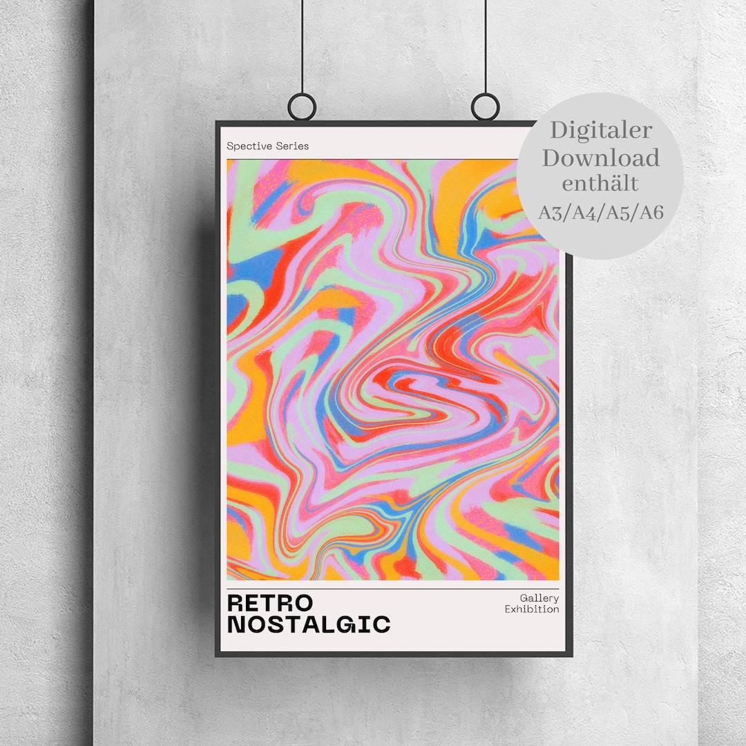 Aura Retro 70s Poster Home Deco Sayings Poster - Etsy