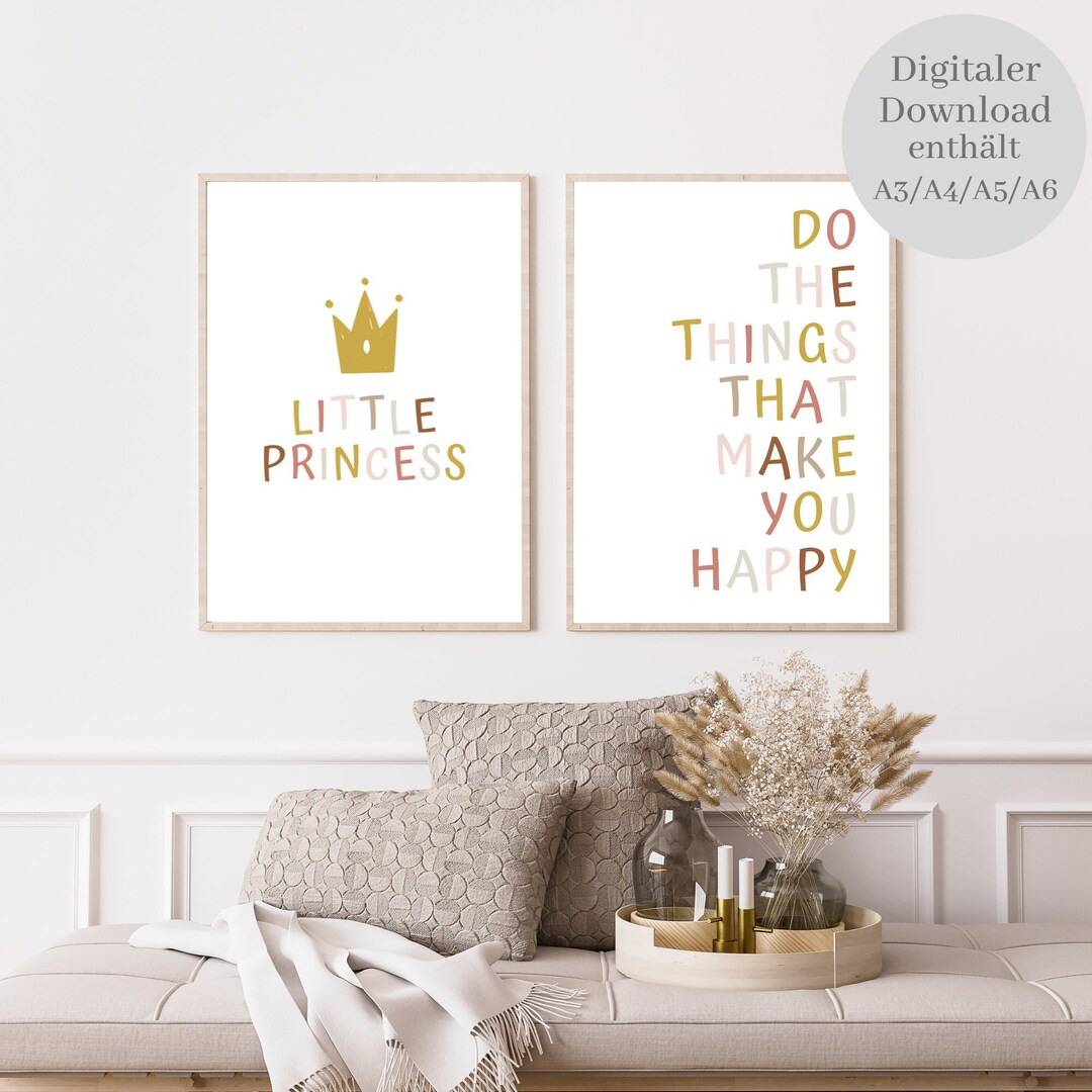Little Princess Poster Home Deco Sayings Poster Power Motivating Babies ...