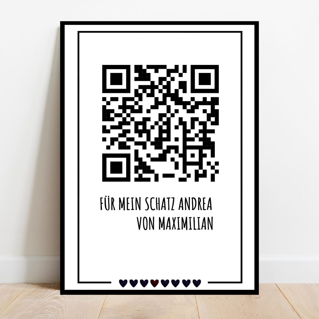Secret Message QR Code Poster | Personalized for Partner | Anniversary ...