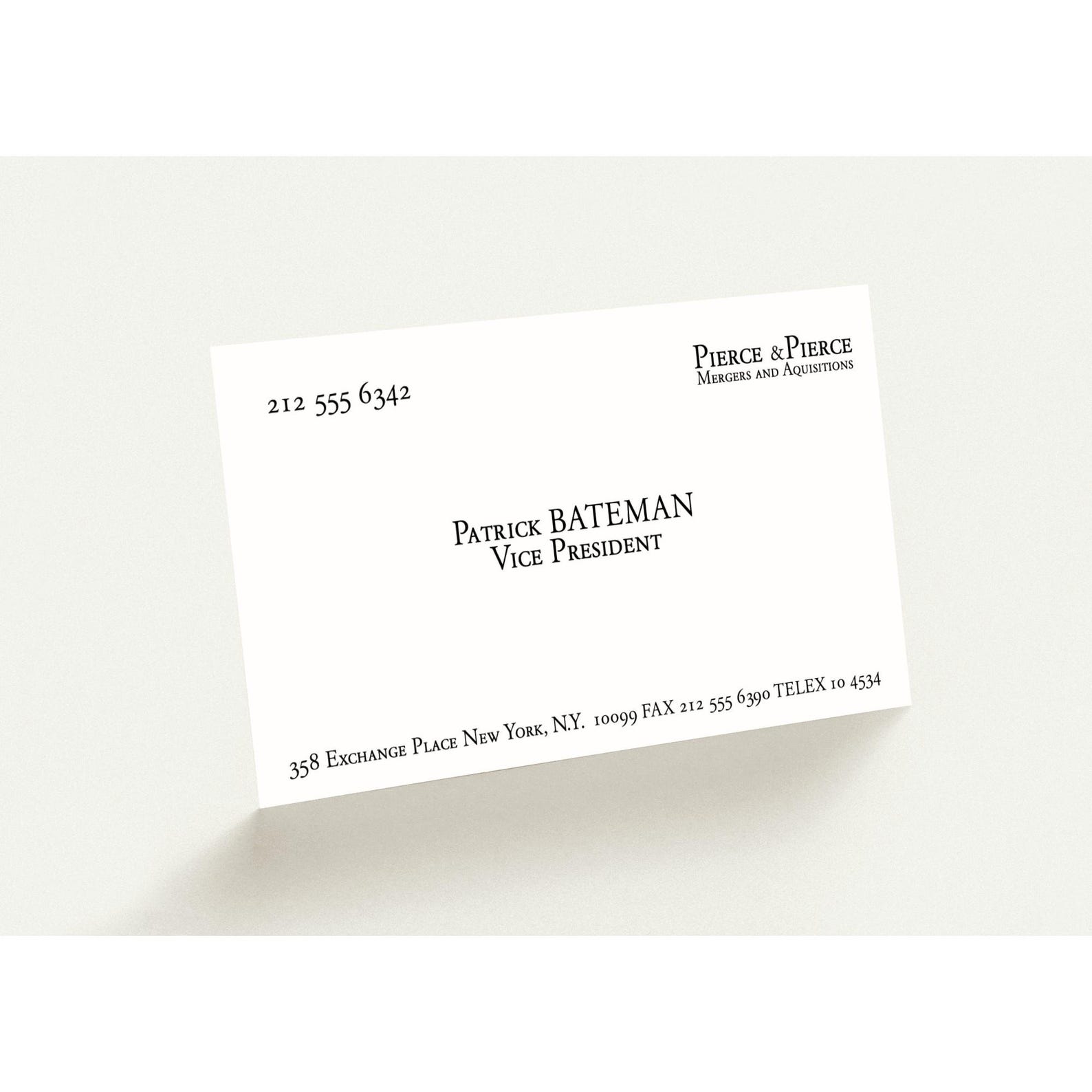 Patrick Bateman (american Psycho) Business Card - Pack of 10 - Etsy