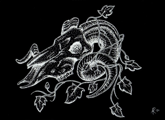 Inverted Ram Skull - Etsy