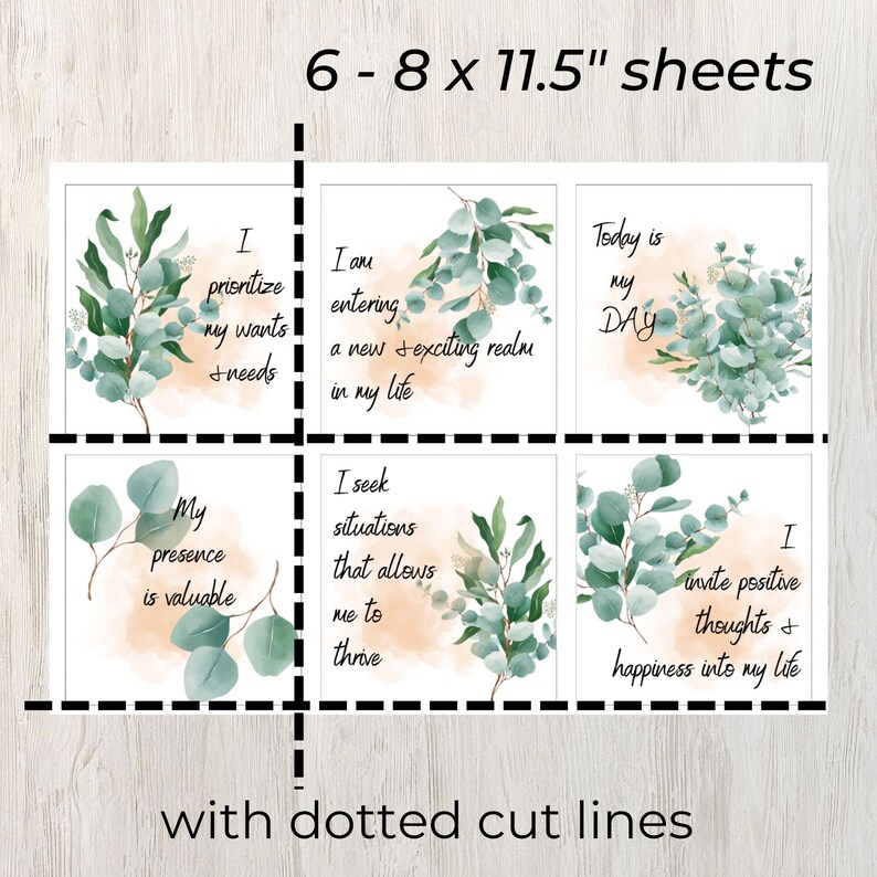36 Eucalyptus Affirmation Bundle_self-care Affirmation Card,positive ...
