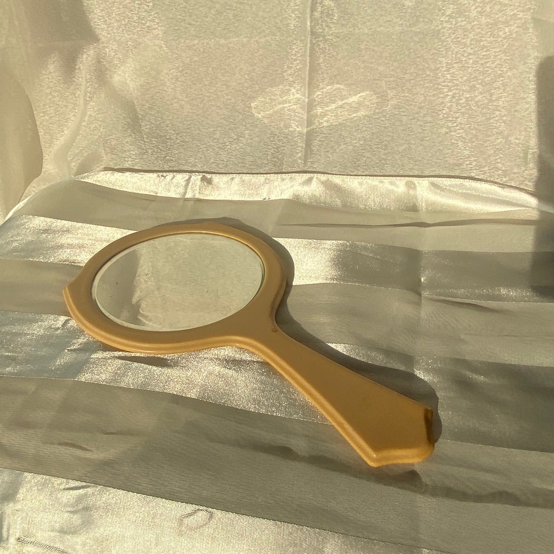 Vintage 1940s Creamy Celluloid Hand Mirror / Ivory Vanity Decor ...