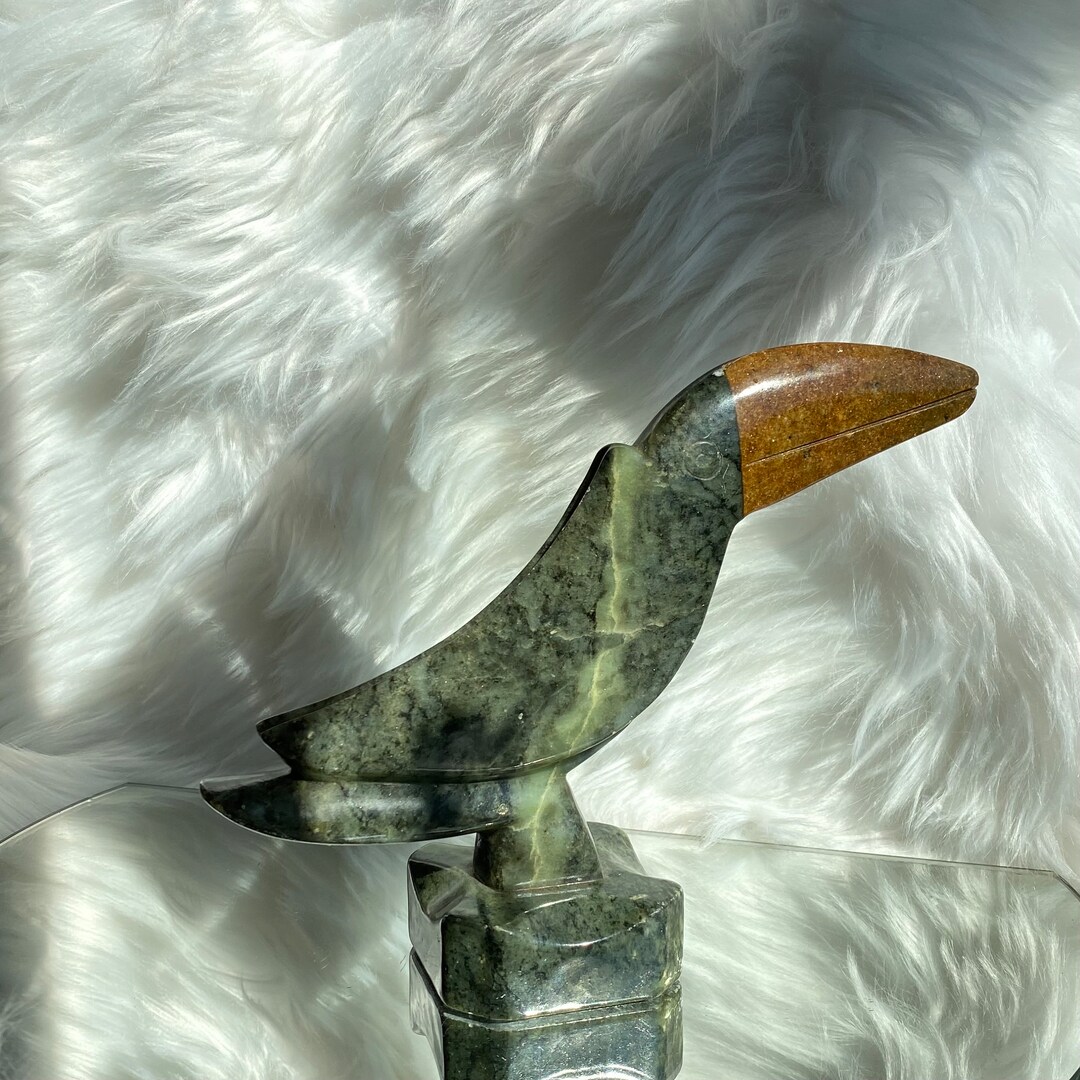 Vintage Carved Stone Marble Toucan Amazon Bird Figurine - Etsy