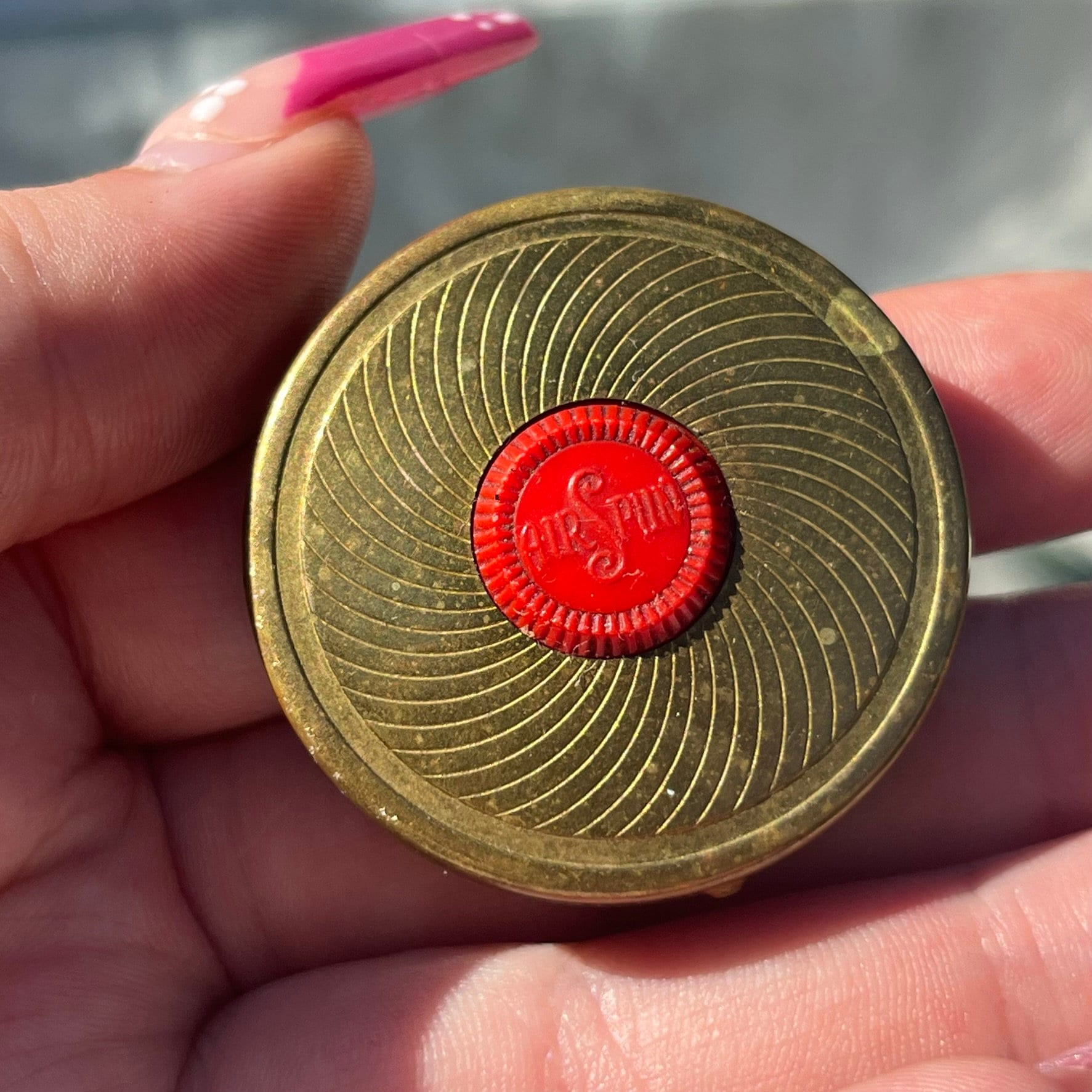 Vintage 1940s COTY Rouge Gold Compact Makeup Mirror / Airspun New York ...