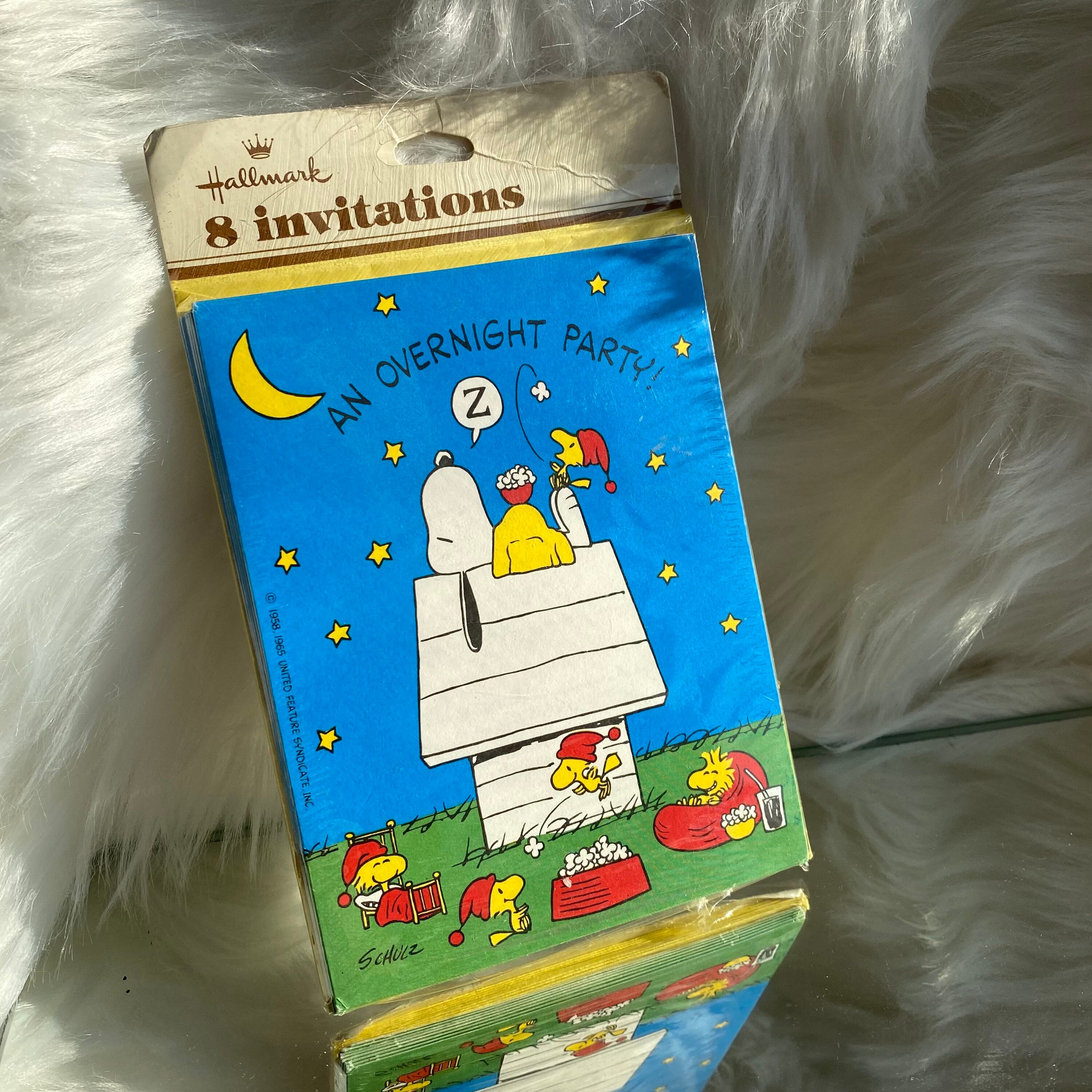 Vintage 1965 Snoopy Woodstock Hallmark Invitation Cards BRAND - Etsy