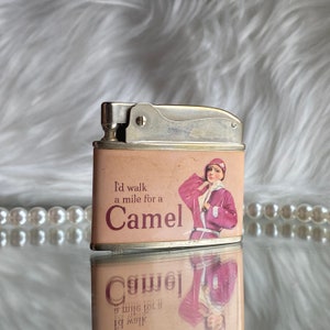 RARE Vintage 1960s Camel Japan Firebird Flat Advertising Lighter - "i'd ...