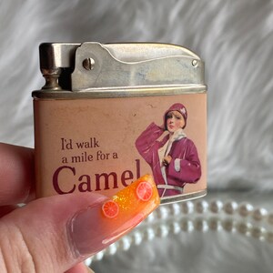 RARE Vintage 1960s Camel Japan Firebird Flat Advertising Lighter - "i'd ...
