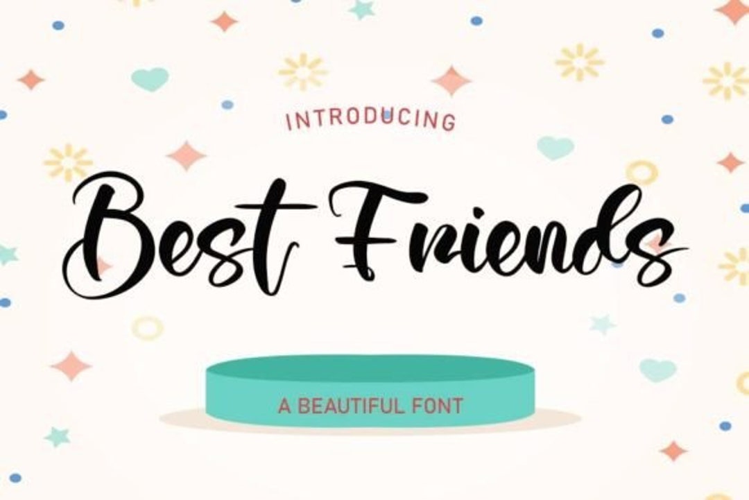Best Friends Font SVG Clipart Script Fonts SVG Script Fonts - Etsy