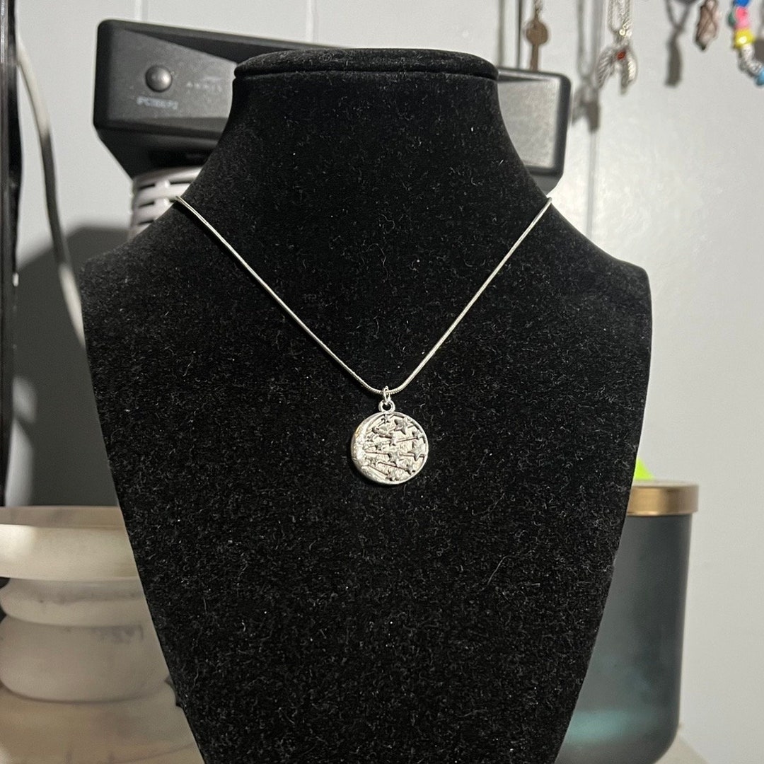 Handmade Whimsigoth Stainless Steel Snake Cord Necklace: Moon and Star ...