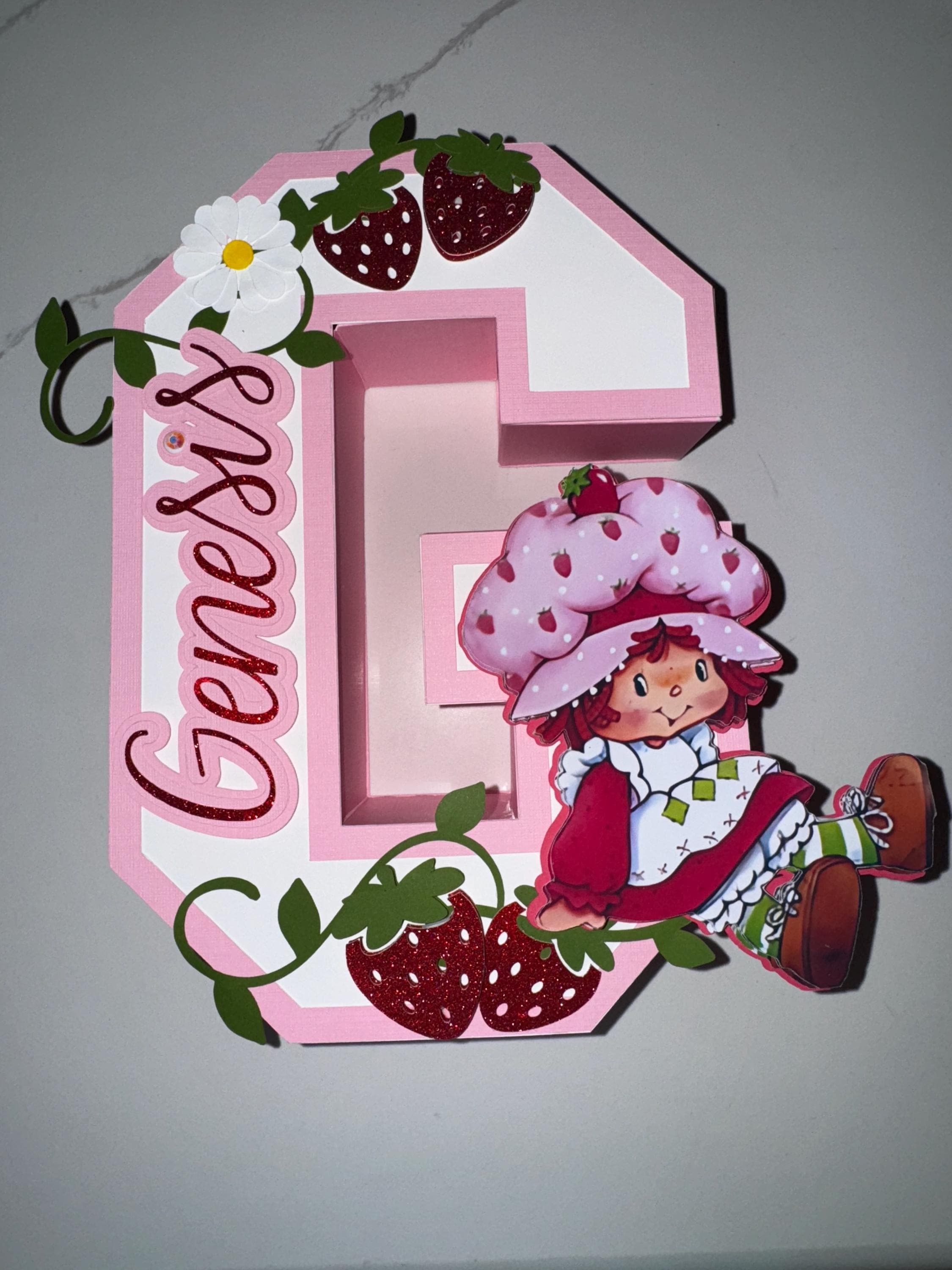 Custom 3D Strawberry Shortcake Letter With Name Personalization - Etsy