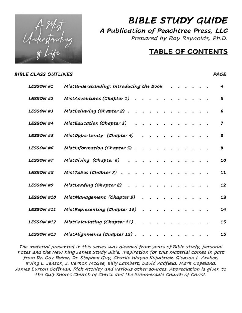 A Mist Understanding of Life A Bible Study Guide on Ecclesiastes - Etsy