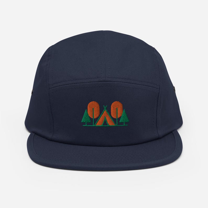 Camp Themed Five Panel Hat | Embroidered Outdoor Lover's Cap | Ideal ...