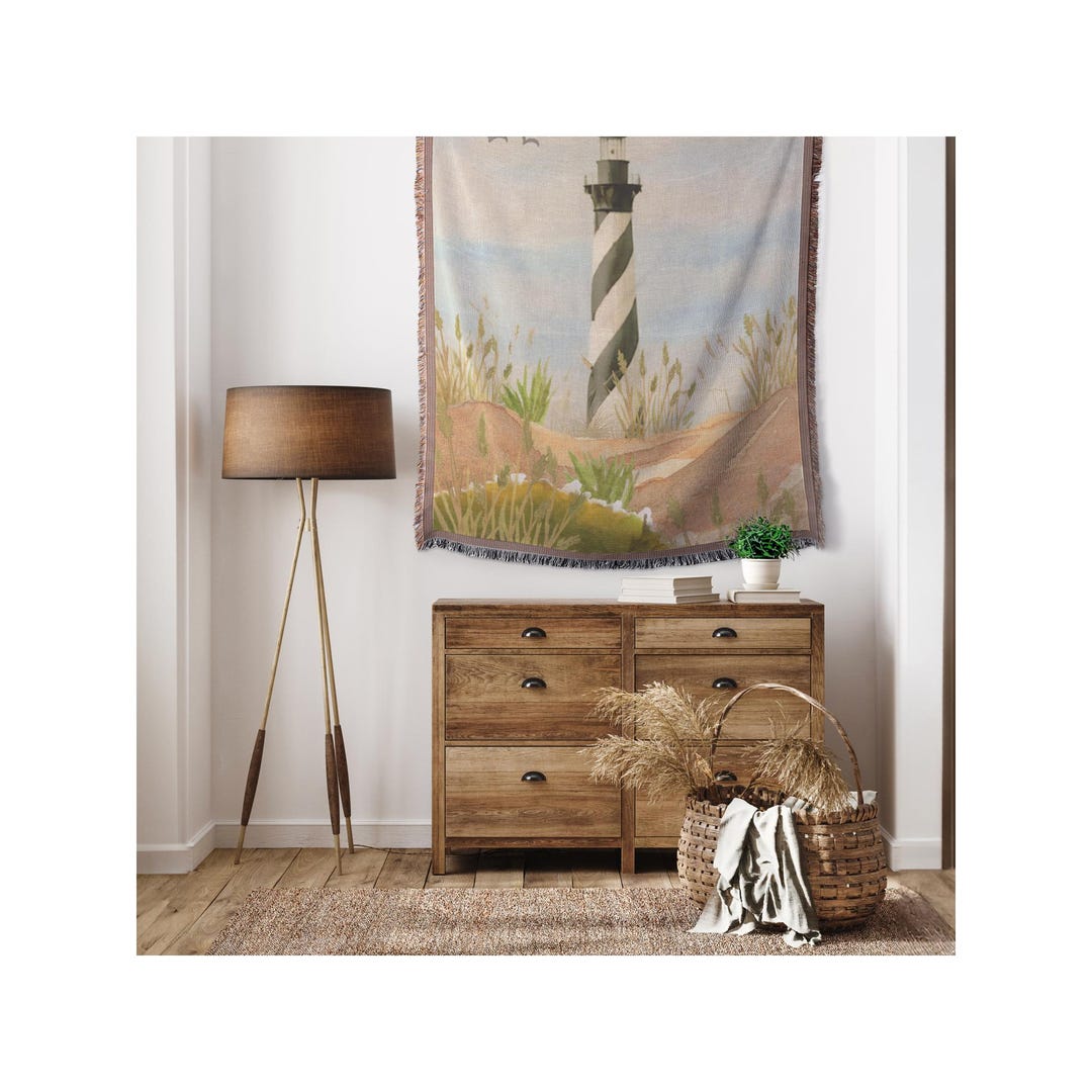 Cape Hatteras Lighthouse Throw Blanket | Outer Banks North Carolina ...