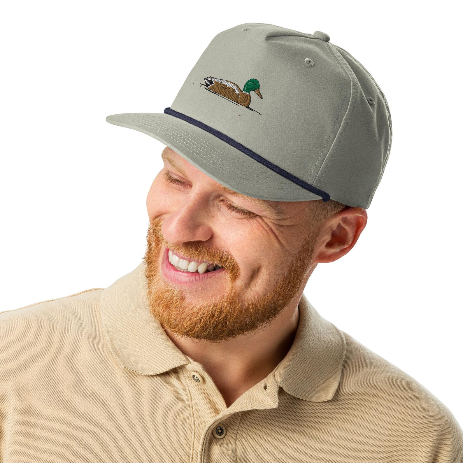 Cap | Mallard Duck Embroidered Rope Trucker Hat | Adjustable & Stylish ...