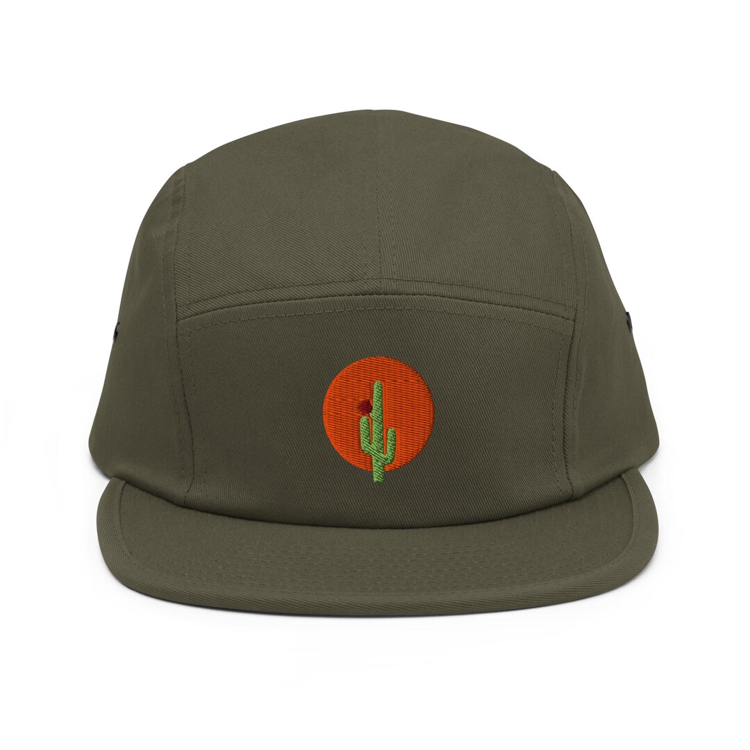 Saguaro Cactus Embroidered Five Panel Camp Hat | Trendy Outdoor Cap for ...
