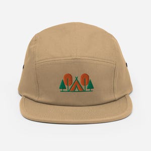 Camp Themed Five Panel Hat | Embroidered Outdoor Lover's Cap | Ideal ...