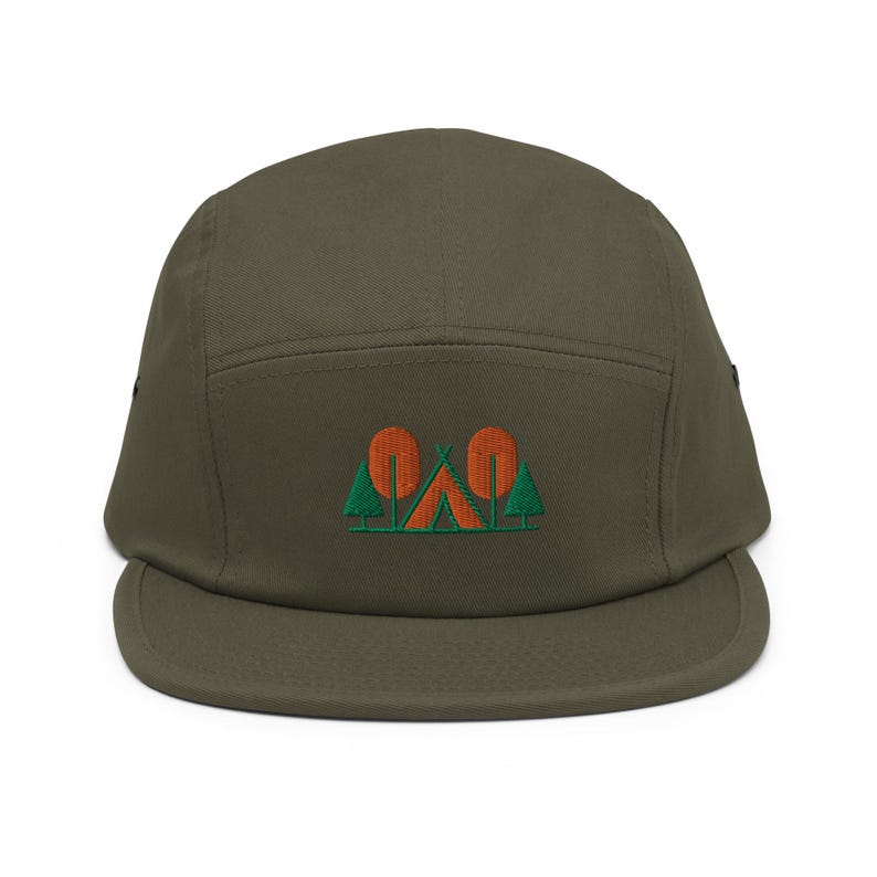 Camp Themed Five Panel Hat | Embroidered Outdoor Lover's Cap | Ideal ...